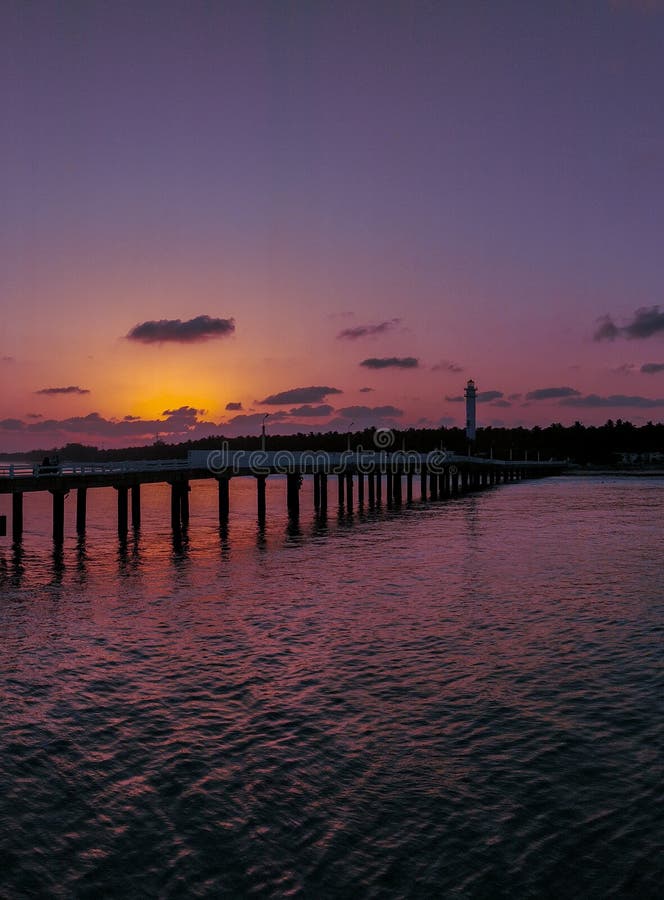 Lighthouse and Eastern Jetty from Lakshadweep Stock Image - Image of ...