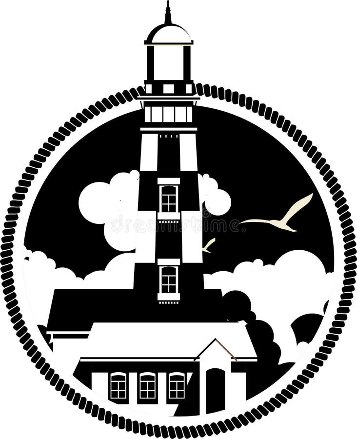 Lighthouse emblem stock vector. Illustration of seaside - 50830442