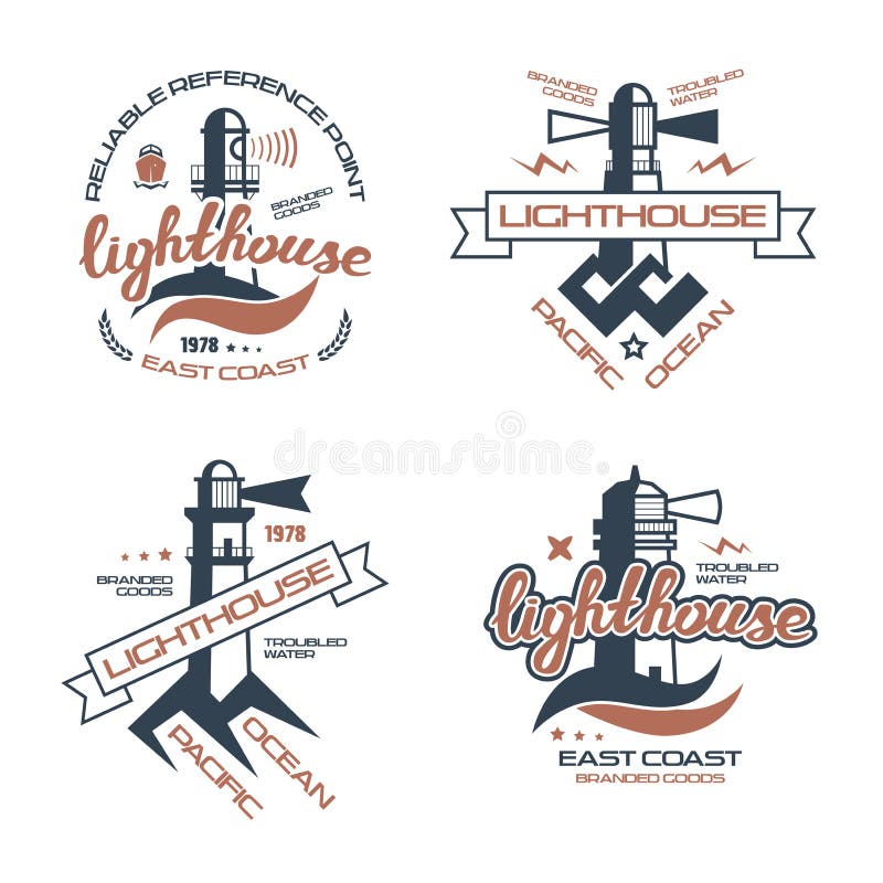 Lighthouse emblem stock vector. Illustration of emblem - 29917787