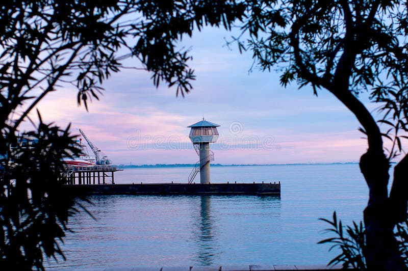 Evening at the pier stock photo. Image of saint, craft - 55291186