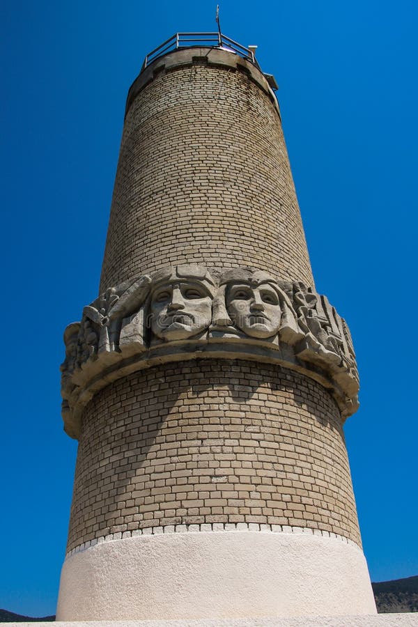 Lighthouse and face stock image. Image of island, decoration - 80467101