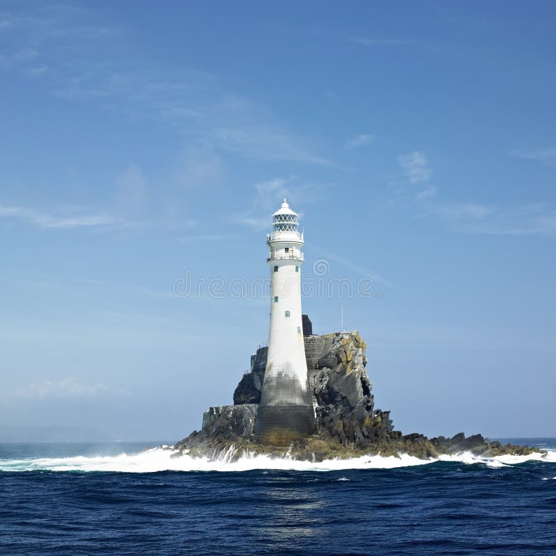 Lighthouse, Fastnet Rock stock image. Image of building - 12647625