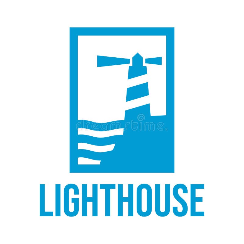 Lighthouse Flat Minimalist Logo Design Stock Vector - Illustration of ...