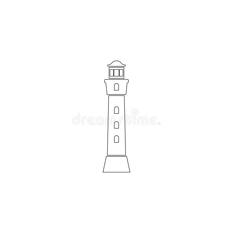 Lighthouse. Flat Vector Icon Stock Vector - Illustration of blue ...