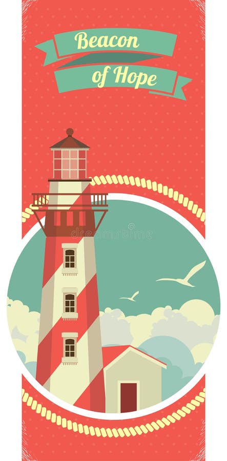 Lighthouse flyer stock vector. Illustration of safety - 50530005