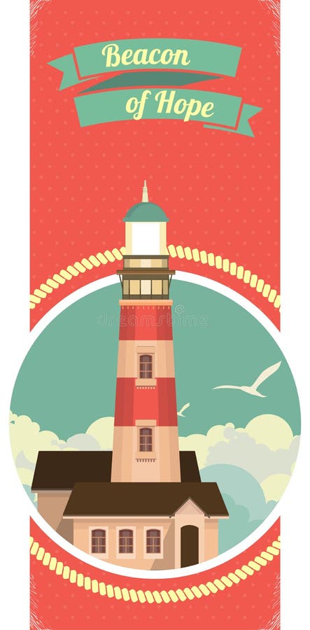 Lighthouse flyer stock vector. Illustration of safety - 50530005