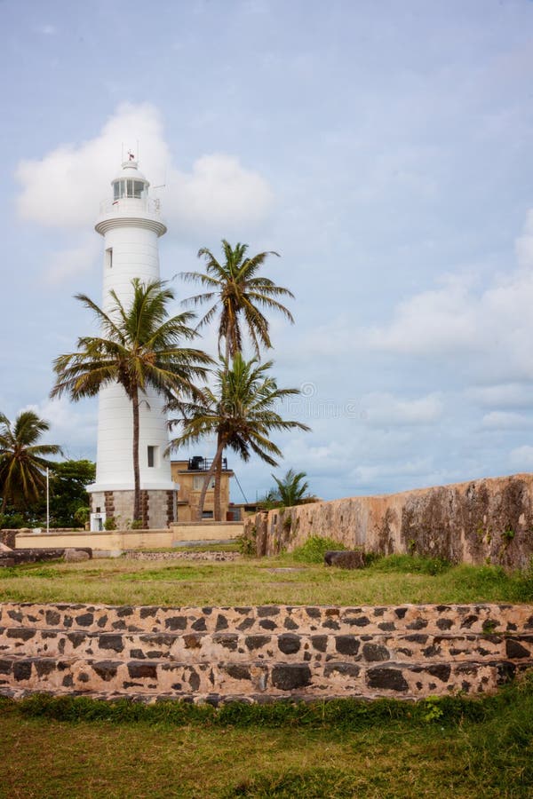 Lighthouse at Fort Galle, Sri Lanka Stock Photo - Image of vertical ...