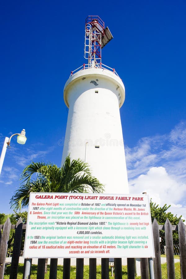 Lighthouse, Galera Point, Trinidad Editorial Stock Photo - Image of ...