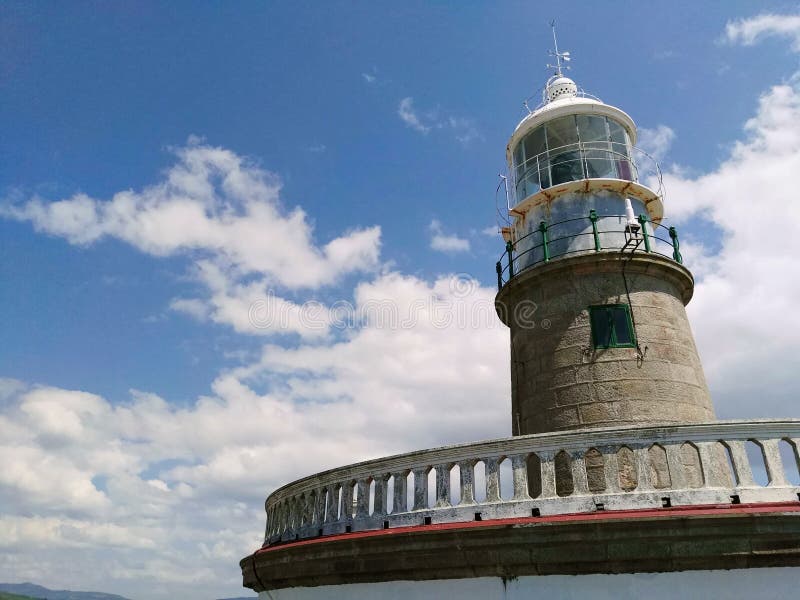 The lighthouse on top. stock photo. Image of wave, precipice - 22763794