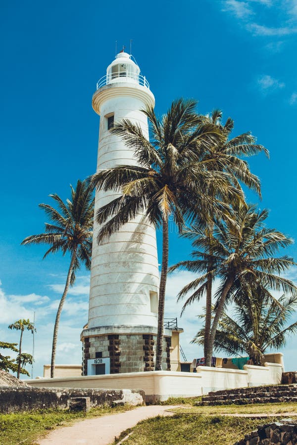Lighthouse in Galle. stock photo. Image of natural, lighthouse - 37766382
