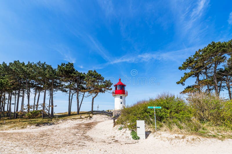 The Lighthouse Gellen on the Island Hiddensee, Germany Stock Photo ...