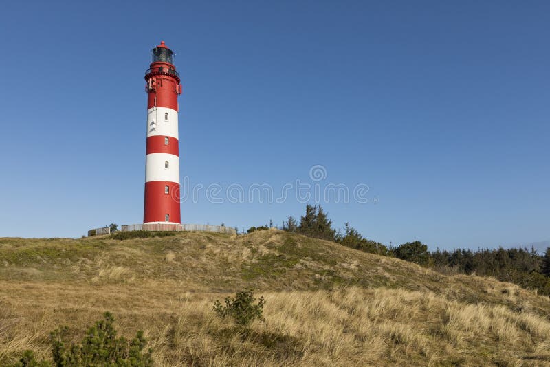 Lighthouse of Amrum stock photo. Image of landmark, dunes - 176647920