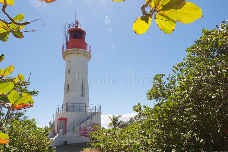 Lighthouse on the Gosier Island - Guadeloupe Editorial Photo - Image of ...
