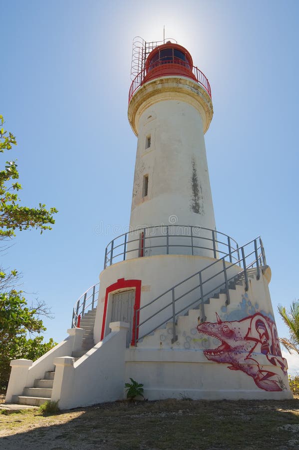 Lighthouse on the Gosier Island - Guadeloupe Editorial Stock Photo ...