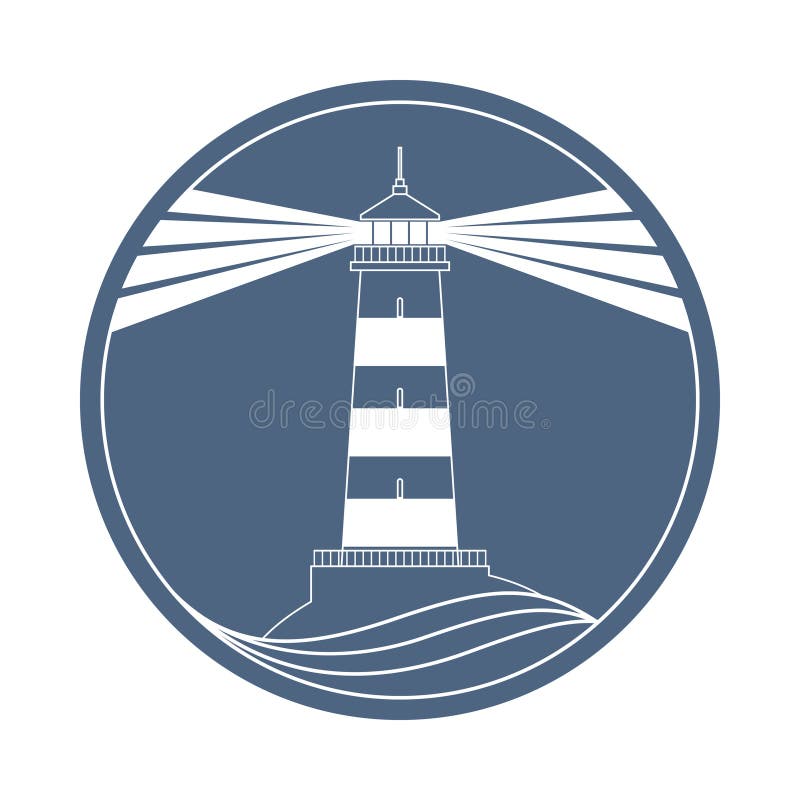 Lighthouse graphic symbol stock vector. Illustration of tower - 318495603