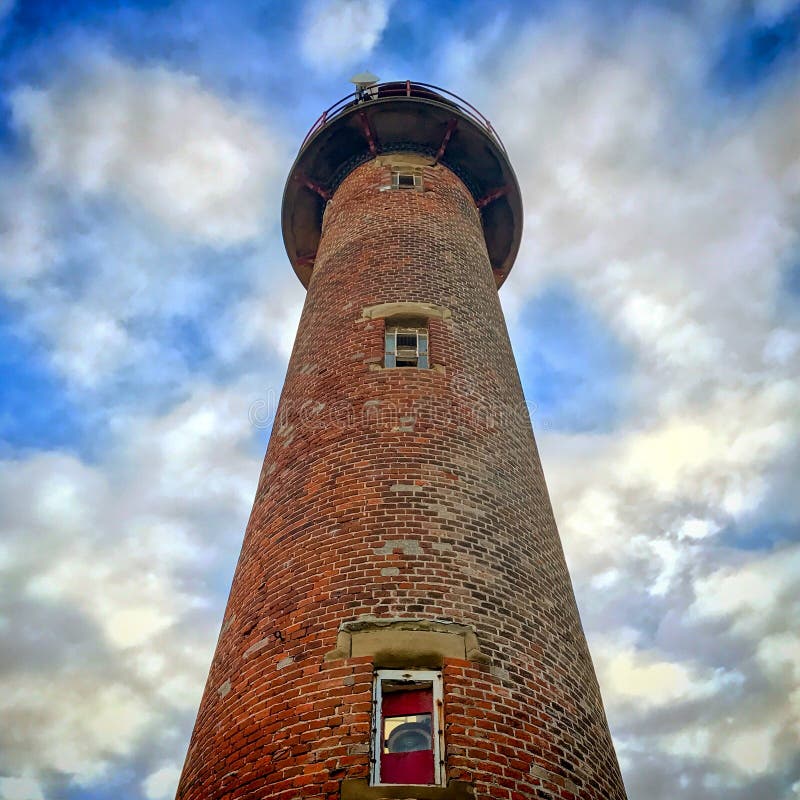 Lighthouse in Yarmouth stock image. Image of canada, cloud - 1360549