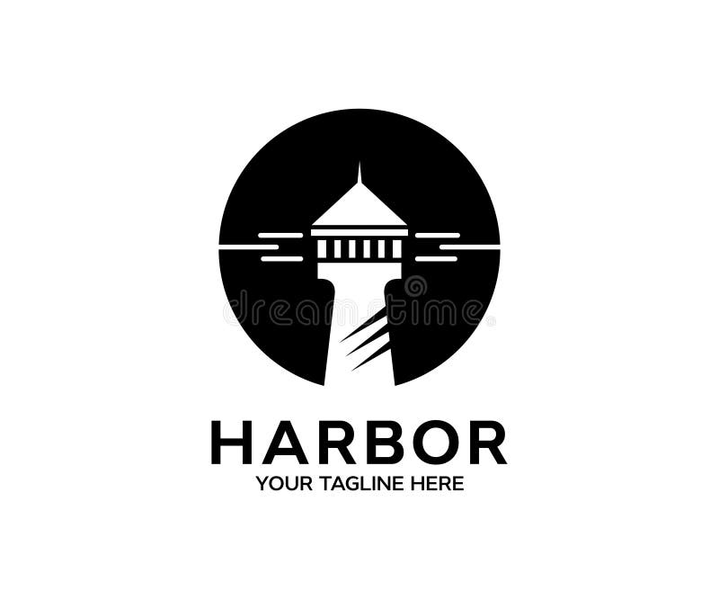 Lighthouse, Harbor Logo Design. Maritime Tower, Harbor Vector Design ...
