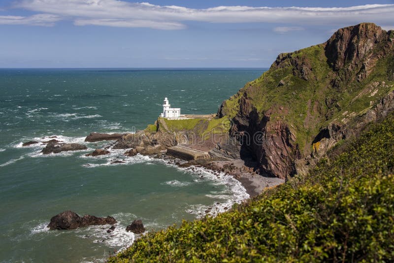 Hartland Point Lighthouse, North Devon Stock Photo - Image of rocks ...