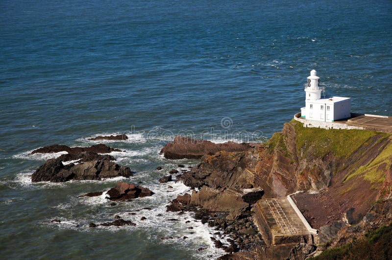 Hartland Point Lighthouse, North Devon Stock Photo - Image of rocks ...