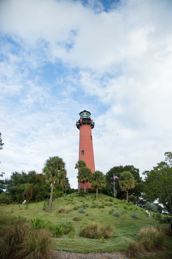 Lighthouse on hill stock photo. Image of scenery, background - 36297090