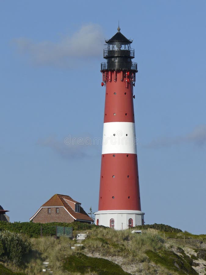 Lighthouse of Hoernum on the Island of Sylt Stock Image - Image of ...