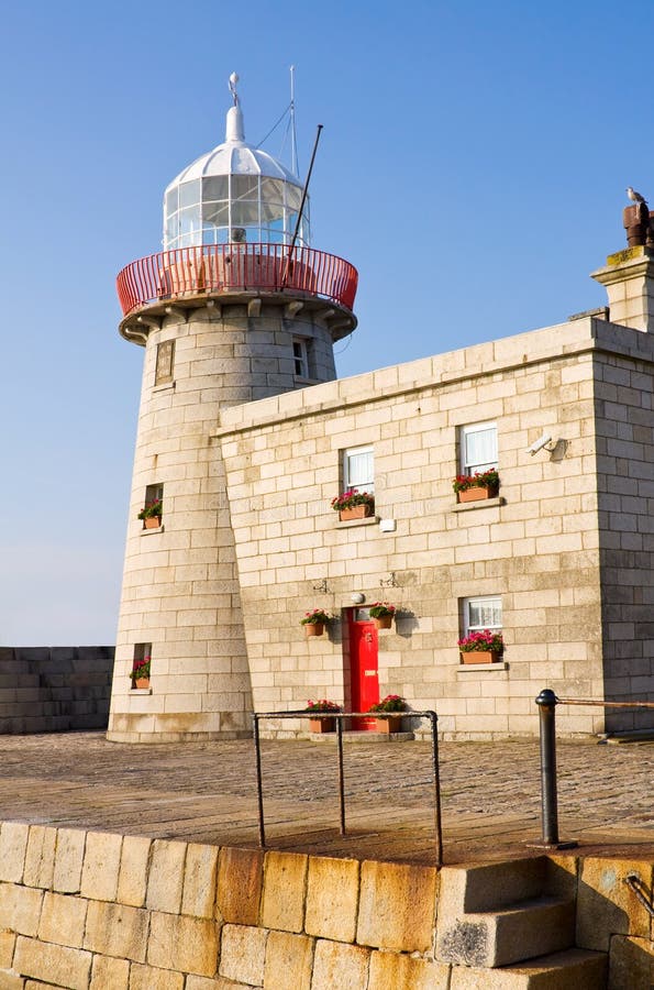 Lighthouse at Howth Harbor in Dublin, Ireland Stock Photo - Image of ...