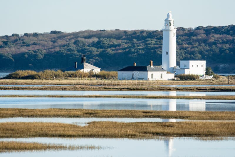 Lighthouse at Hurst Point, UK Stock Photo - Image of beach, coast ...