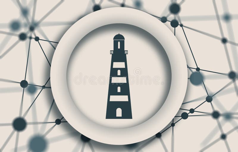 Lighthouse Communication Technology Logo Design. Stock Vector ...