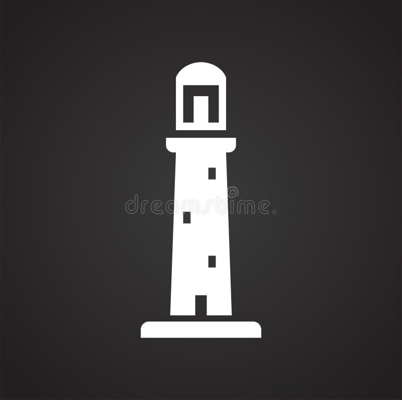 Lighthouse Icon on Background for Graphic and Web Design. Simple Vector ...