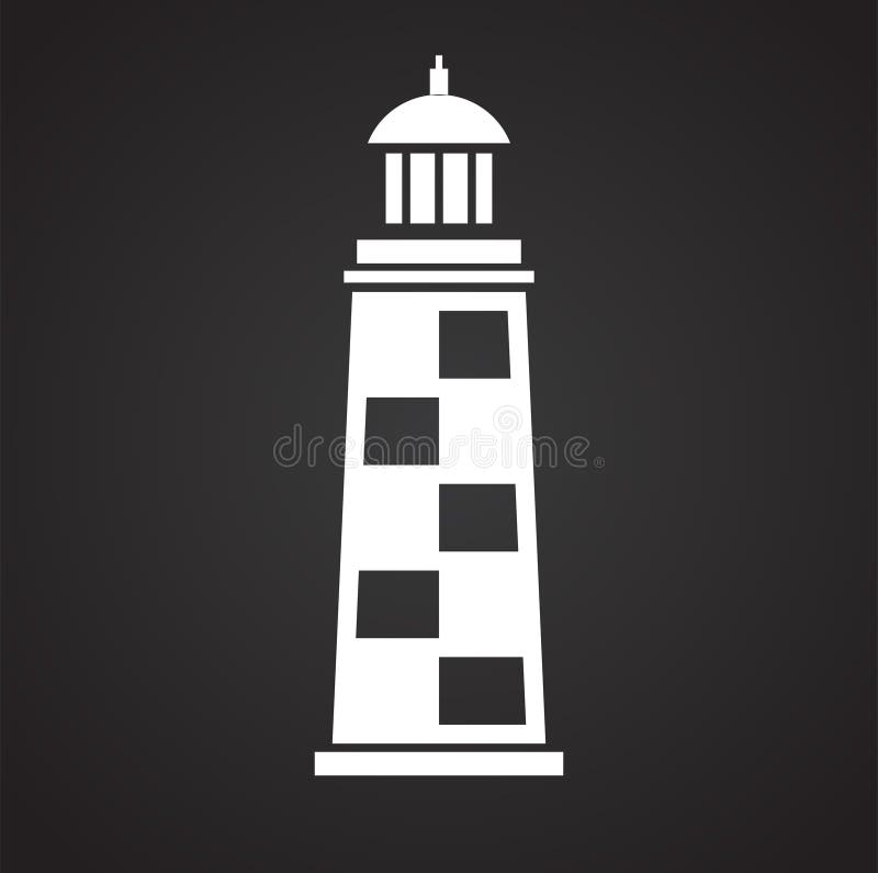 Lighthouse Icon on Background for Graphic and Web Design. Simple Vector ...