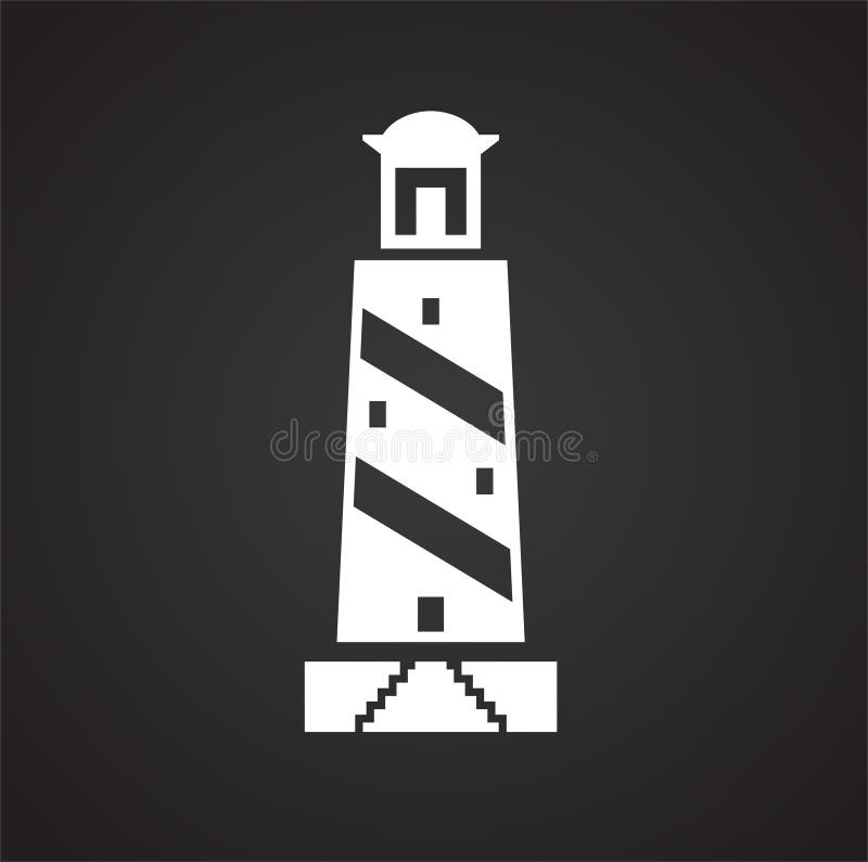 Lighthouse Icon on Background for Graphic and Web Design. Simple Vector ...