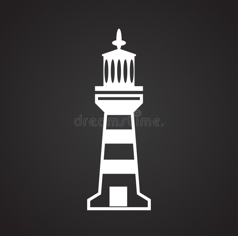 Lighthouse Icon on Background for Graphic and Web Design. Simple Vector ...