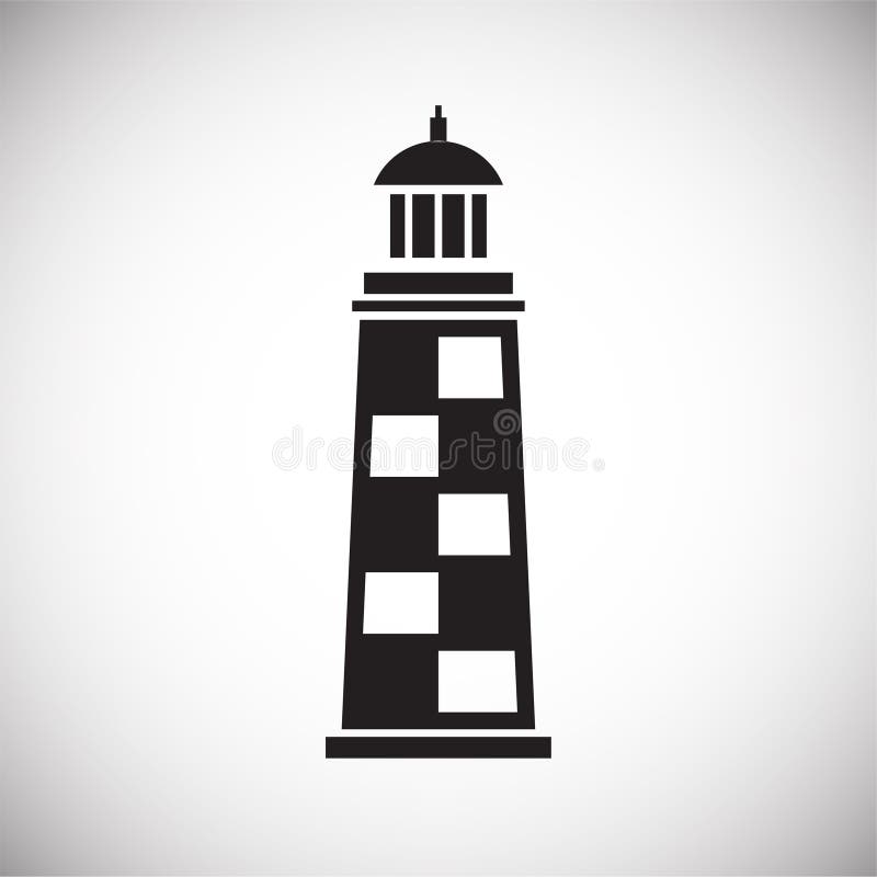 Lighthouse Icon on Background for Graphic and Web Design. Simple Vector ...