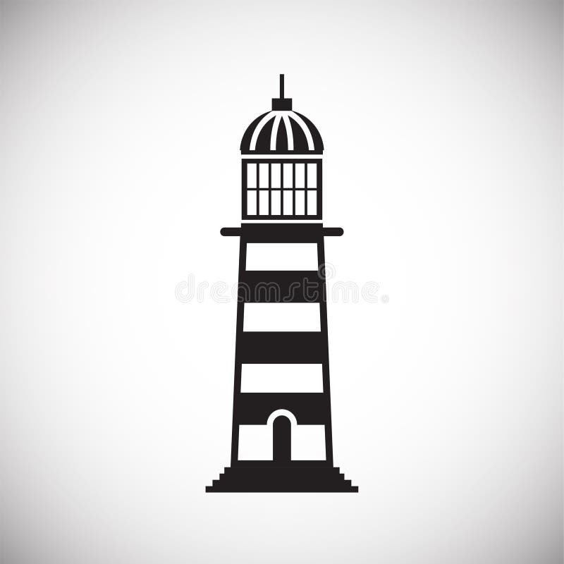 Lighthouse Icon on Background for Graphic and Web Design. Simple Vector ...