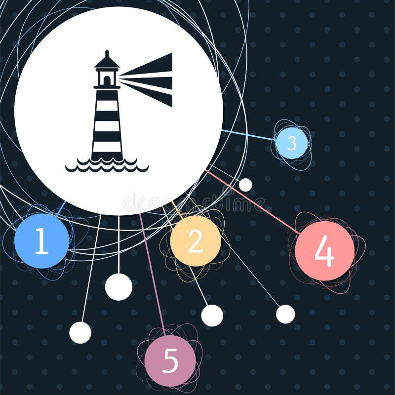 Lighthouse Infographic stock vector. Illustration of design - 33958642