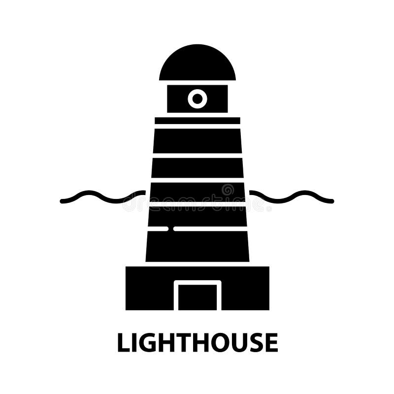 Lighthouse Icon, Black Vector Sign with Editable Strokes, Concept ...
