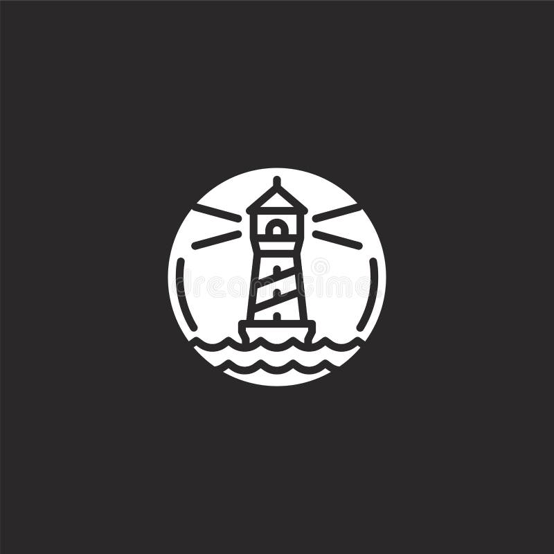 Lighthouse Icon. Filled Lighthouse Icon for Website Design and Mobile ...