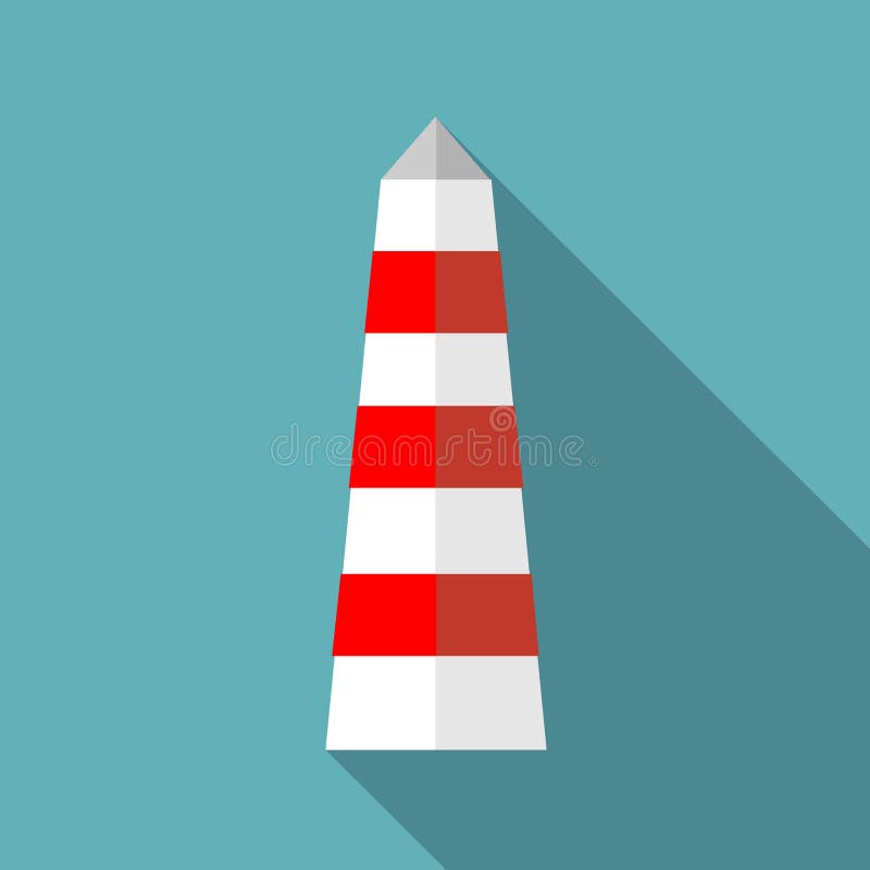 Lighthouse Icon in Flat Style Stock Vector - Illustration of ...