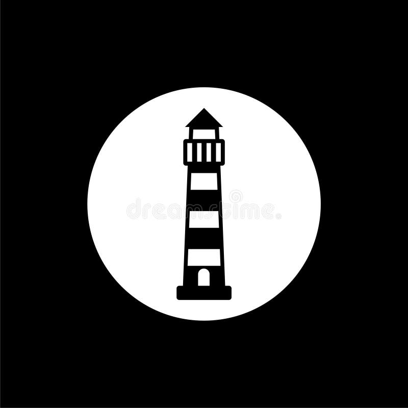 Black Lighthouse Logo, Light House Icon Stock Vector - Illustration of ...