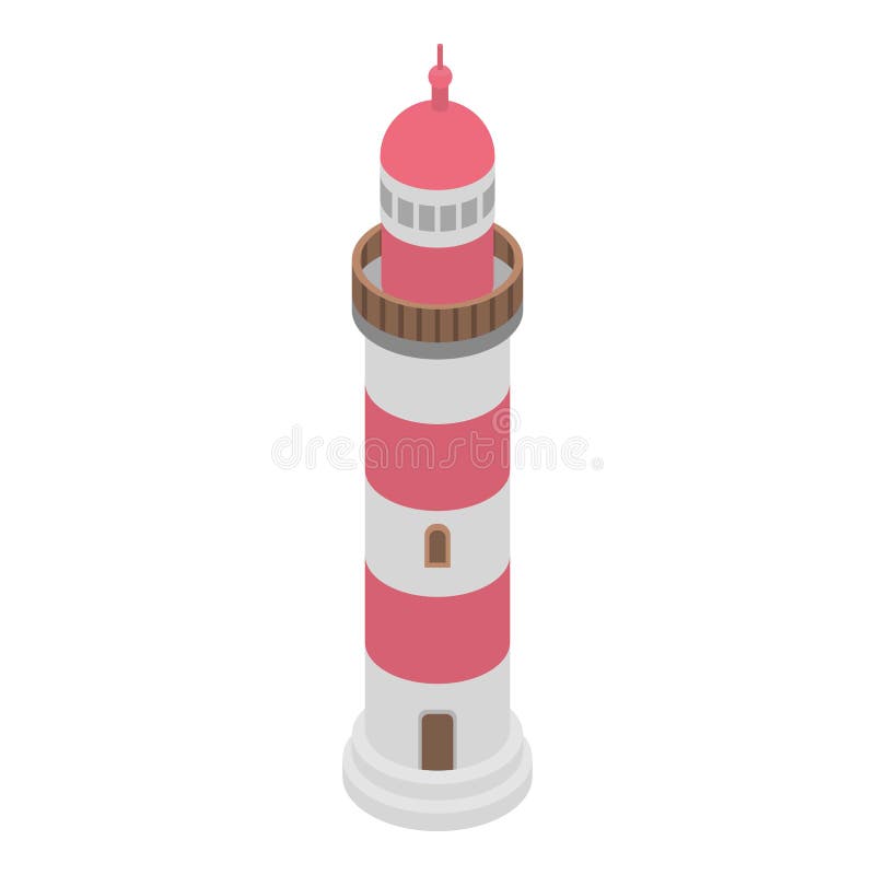 Lighthouse Icon, Isometric Style Stock Vector - Illustration of element ...