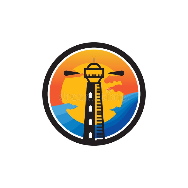 Lighthouse Icon Logo and Vector Illustration Beacon Tower Design Stock ... Lighthouse Icon Logo and Vector Illustration Beacon Tower Design Stock ...