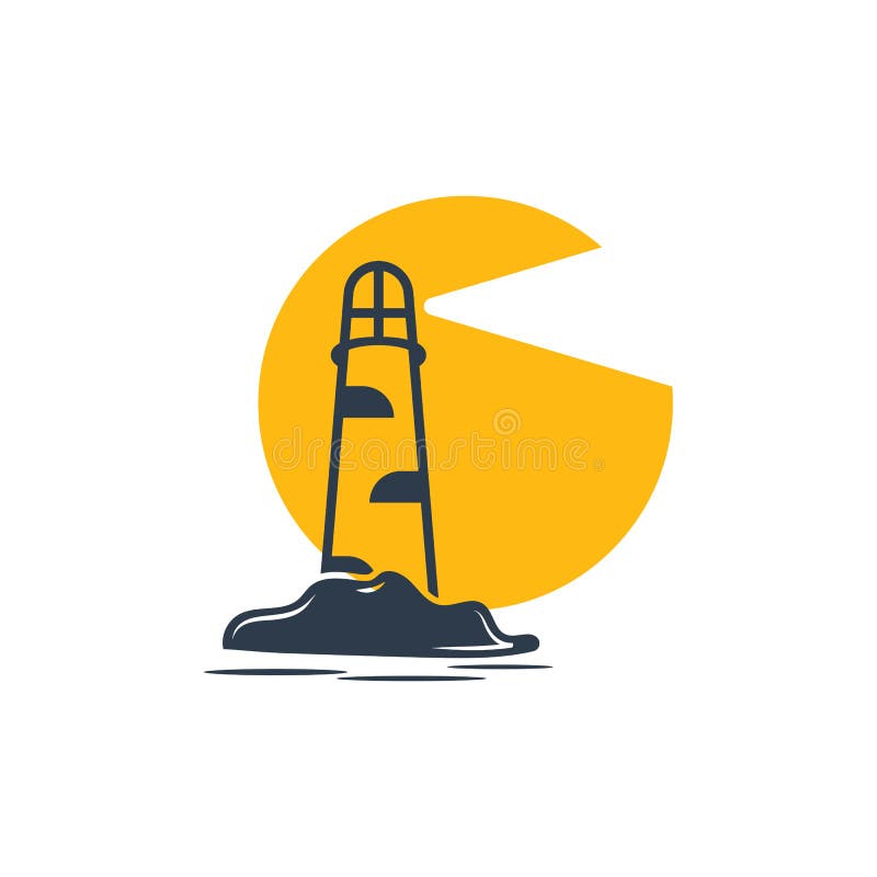 Lighthouse Icon Logo and Vector Illustration Beacon Tower Design Stock ... Lighthouse Icon Logo and Vector Illustration Beacon Tower Design Stock ...