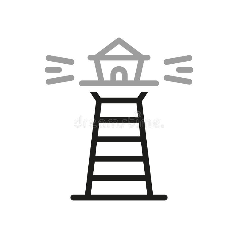 Lighthouse, Icon. Marine Lighthouses, Linear Icon. Line with Editable ...