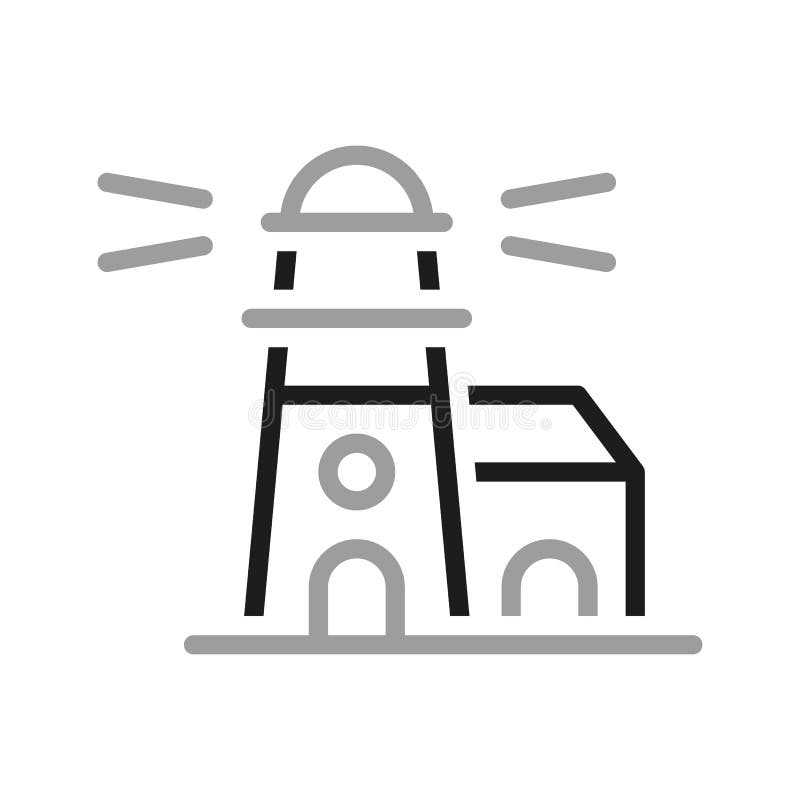Lighthouse, Icon. Marine Lighthouses, Linear Icon. Line with Editable Stroke Stock Vector ...