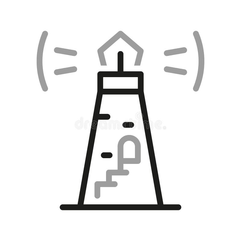 Lighthouse, Icon. Marine Lighthouses, Linear Icon. Line with Editable Stroke Stock Vector ...