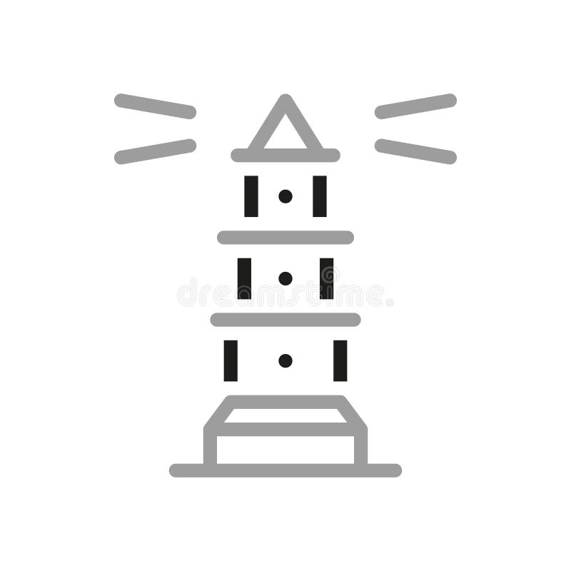 Lighthouse, Icon. Marine Lighthouses, Linear Icon. Line with Editable ...