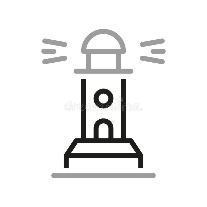 Lighthouse, Icon. Marine Lighthouses, Linear Icon. Line with Editable ...