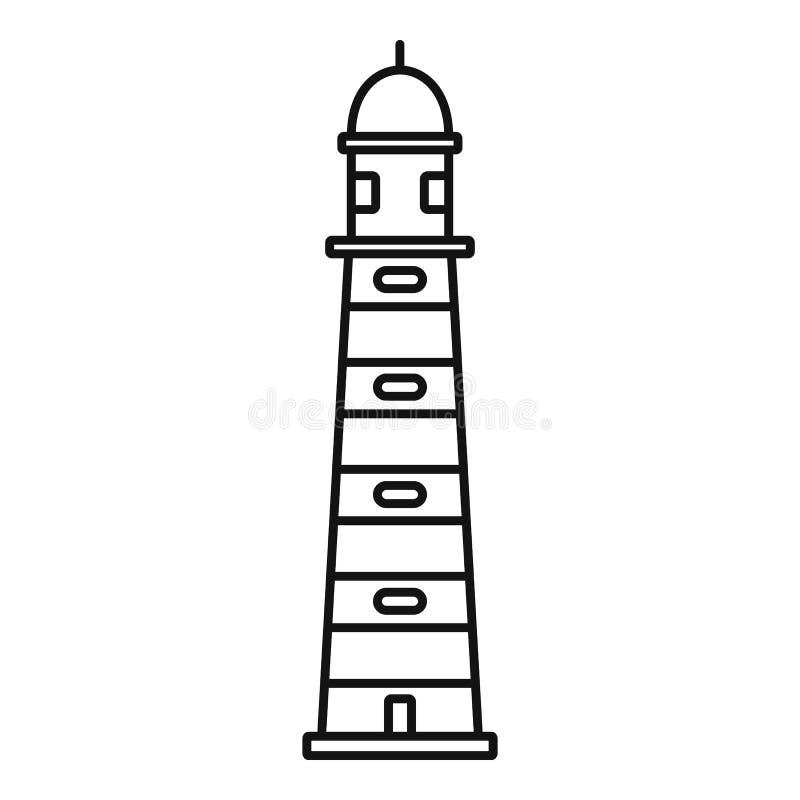 Lighthouse Icon, Outline Style Stock Vector - Illustration of icon ...