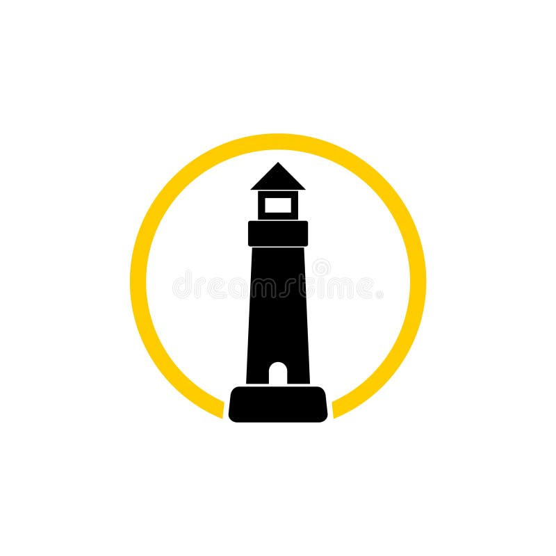 Yellow Lighthouse Silhouette Stock Illustrations – 195 Yellow ...