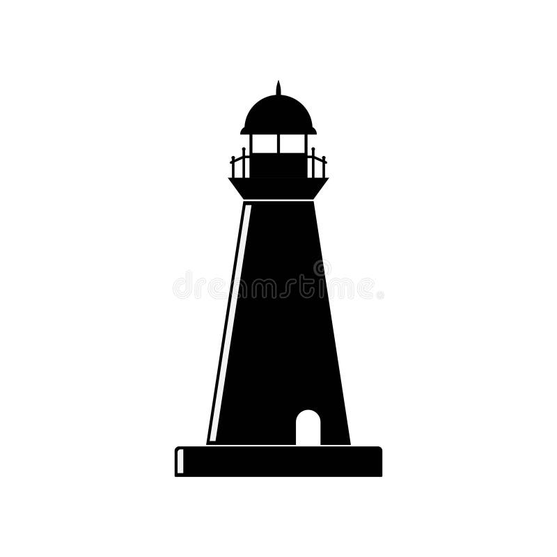 Lighthouse Icon. Simple Lighthouse Building Vector Design Stock ...